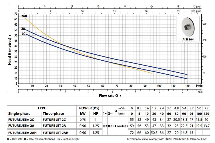 Pedrollo Future JETm 2C - (230V) beregeningspomp
